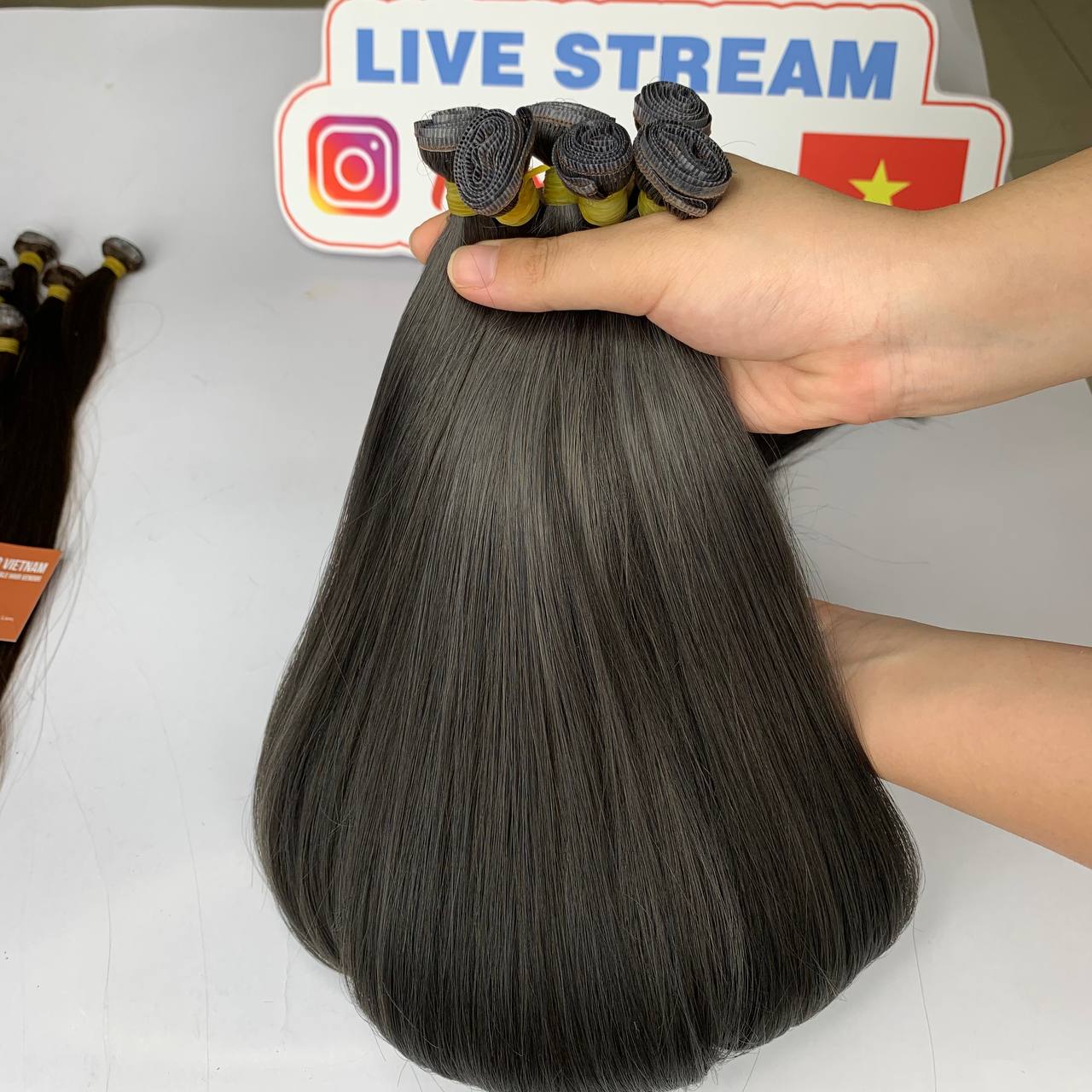 Cuticle Aligned Genius Weft Hair Extensions Virgin Human Hair Grey ...