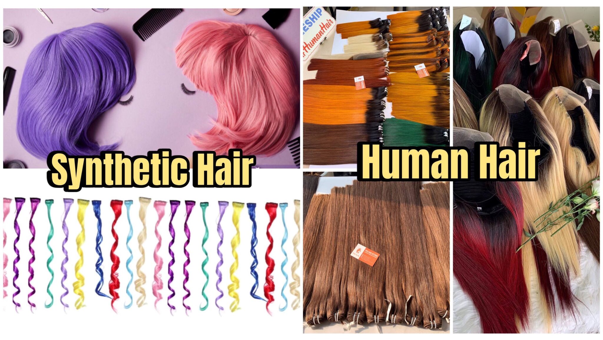 The difference between synthetic hair and human hair - POXI HAIR